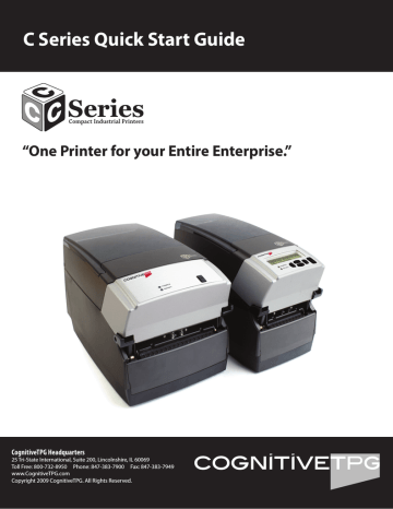 CognitiveTPG C Series User`s guide | Manualzz