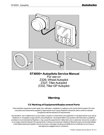Raymarine | User manual | ST4000+ Autopilots Service Manual | Manualzz
