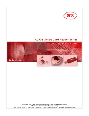 ACS ACR38 Smart Card Reader Series Installation Guide | Manualzz