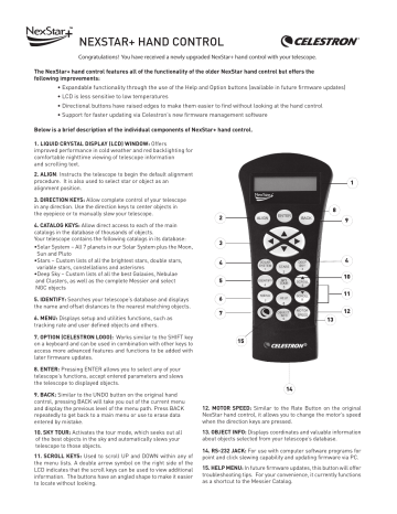 Celestron NexStar Plus H Control manual | Manualzz