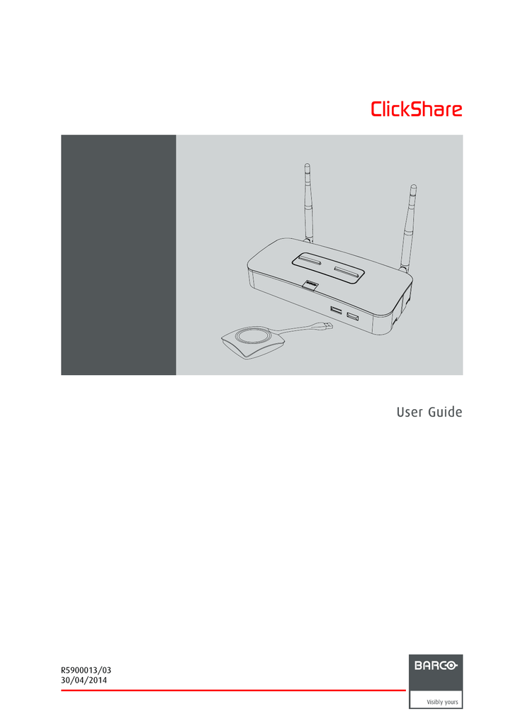 Barco ClickShare User guide | Manualzz