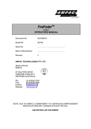 Ampac FireFinder PLUS - User manual, Installation Commissioning Operation, Installation ...