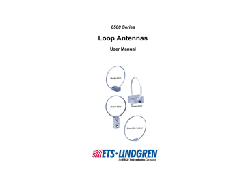 ETS-Lindgren 6507 User manual | Manualzz