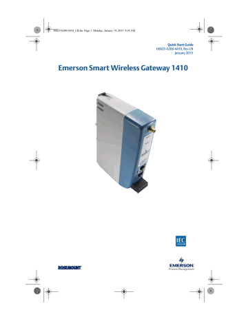 Emerson Smart Wireless Gateway 1410 Quick Start Guide | Manualzz