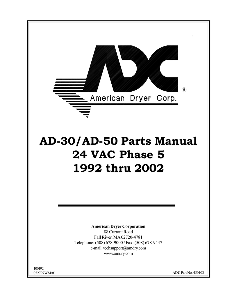 ADC AD50 Parts Manual | Manualzz