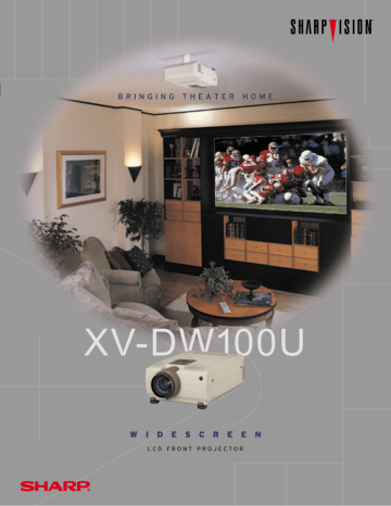 SharpVision XV-DW100U Projector Product sheet | Manualzz