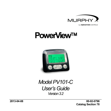 PowerView PV101-C User's Guide | Manualzz