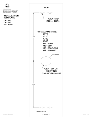 ALARM LOCK Trilogy DL1200, DL1300, PDL1300 Programming Instructions ...