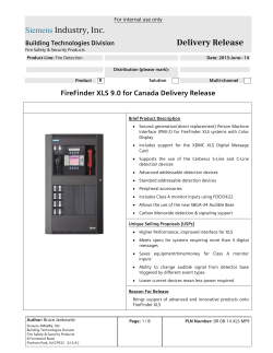 Siemens FIREFINDER-XLS - Product information, Quick start Guide ...