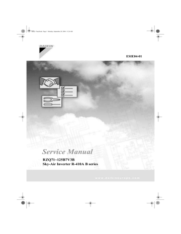 Daikin RZQ 71~125B7V3B Sky-Air Inverter Service Manual | Manualzz