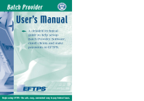 EFTPS Batch Provider Software User's Manual | Manualzz