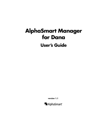 AlphaSmart Manager Dana User’s Guide | Manualzz
