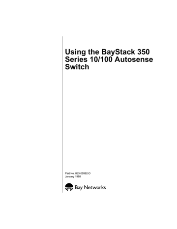 BayStack 350 Autosense Switch User Manual | Manualzz