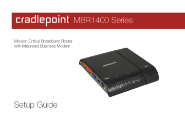 Cradlepoint MBR1400 Series router Setup Guide | Manualzz