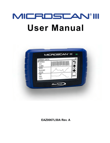 MICROSCAN III User Manual | Manualzz