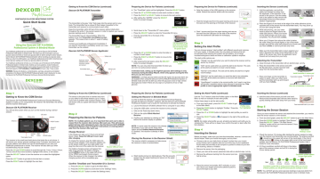 Dexcom G4 PLATINUM Professional Quick Start Guide | Manualzz