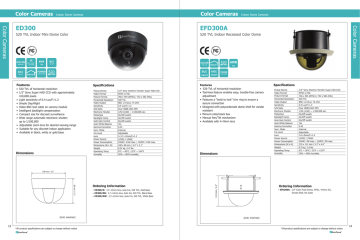 EverFocus ED300 Security Camera Leaflet | Manualzz