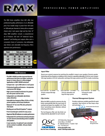 QSC RMX 2450a Specifications | Manualzz