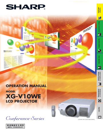 Sharp XG-V10WE Operation Manual | Manualzz