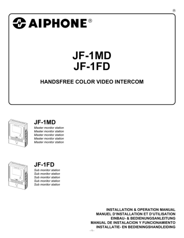 Aiphone JO-1FD Specifications | Manualzz
