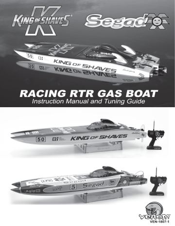 VENOM Atomik King of Shaves/Segad C1 58in Gas RC Boat Owner's Manual ...
