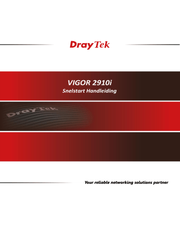DrayTek Vigor 2910i router Snelstart Handleiding | Manualzz