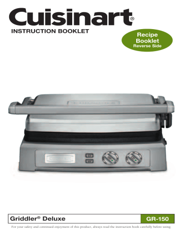 Cuisinart Griddler Deluxe Manual