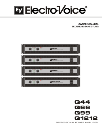 Electro-Voice Q44, Q66, Q99, Q1212 Owner's Manual | Manualzz