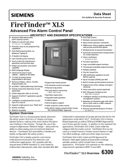 Siemens FIREFINDER-XLS - Product information, Quick start Guide ...