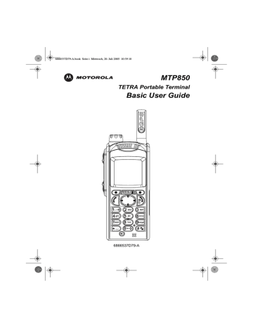 Motorola MTP850 User guide | Manualzz