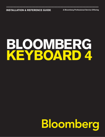 Bloomberg Keyboard 4 Installation & Reference Guide | Manualzz