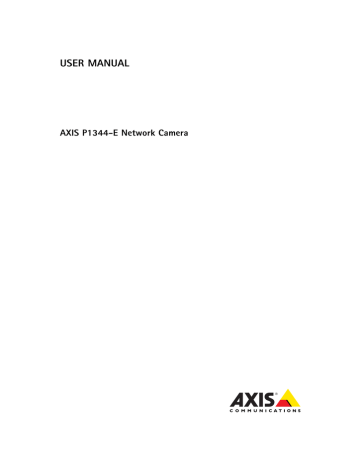 Axis Communications P1344-E Security Camera User manual | Manualzz