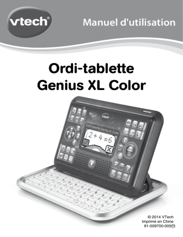 VTech Genius XL Color Ordi-Tablette Mode d'emploi | Manualzz