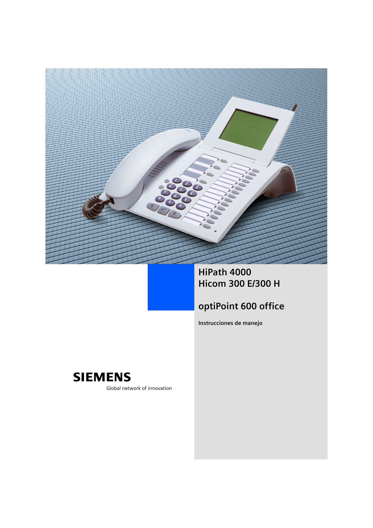 Siemens HiPath 4000 Instrucciones de operación | Manualzz