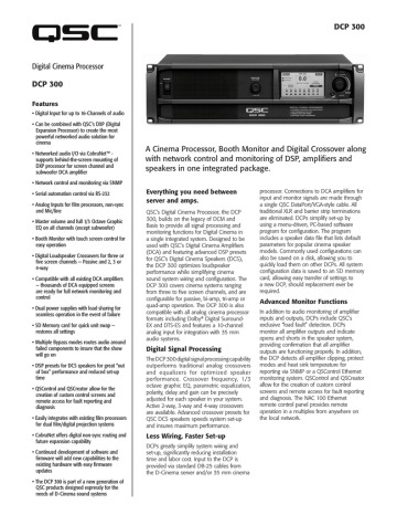 QSC DCP 300 Spec Sheet | Manualzz