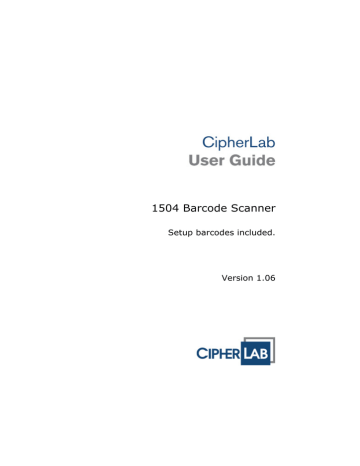 CipherLab 1504 User guide | Manualzz
