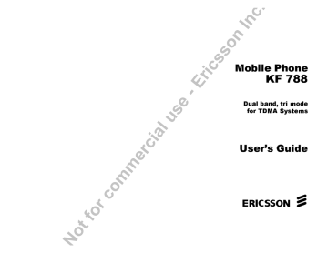Ericsson 788 User`s guide | Manualzz