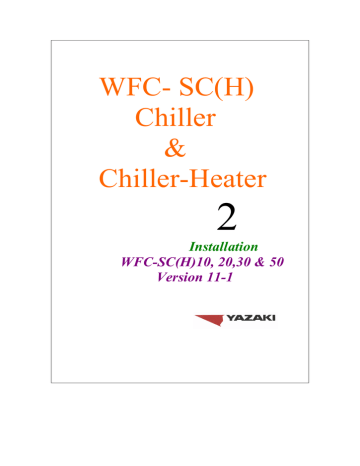 YAZAKI WFC-SC(H) 10, 20, 30 & 50 Chiller-Heater Installation Manual ...