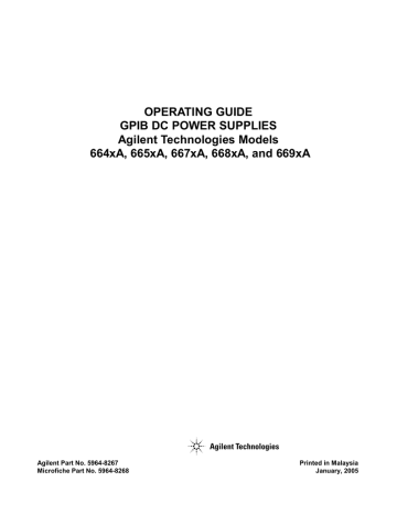 Agilent Technologies 6545A Specifications | Manualzz