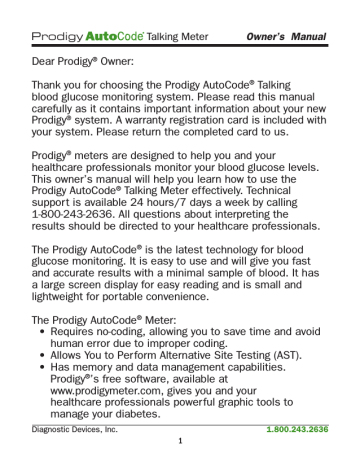 Prodigy AutoCode Talking Owner's Manual | Manualzz
