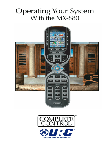 URC Complete Control MX-880 Owner's Manual | Manualzz