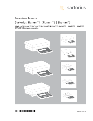 Báscula Signum 1, Báscula Signum 2, Báscula Signum 3 - Instrucciones de ...