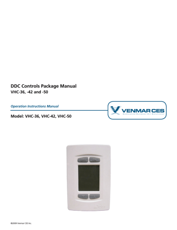 Venmar CES VHC 36, 42, 50 - Operation Instructions Manual | Manualzz