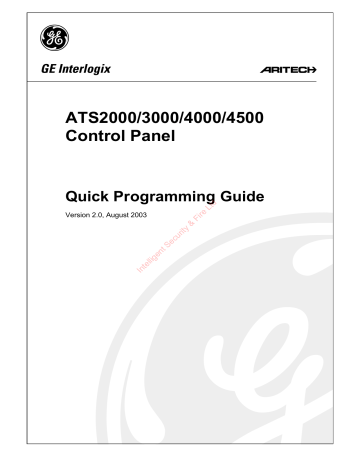 ATS 2000/3000/4000/4500 Quick Programming Guide | Manualzz