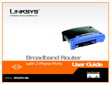 Linksys RT31P2-NA Network Router User guide | Manualzz