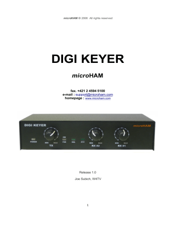 microHAM DIGI KEYER User Manual | Manualzz