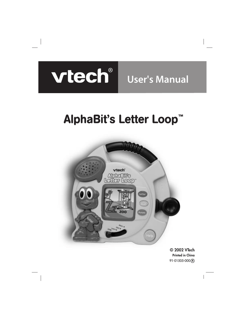 VTech Alphabit s Letter Loop User`s manual | Manualzz