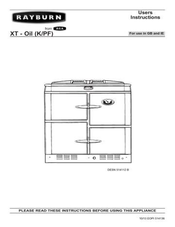 Rayburn XT- Oil Operating instructions | Manualzz