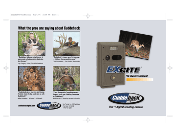 Cuddeback EXCITE Owner's Manual | Manualzz