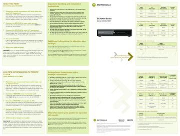 Motorola DCX3400 Series Quick start manual | Manualzz